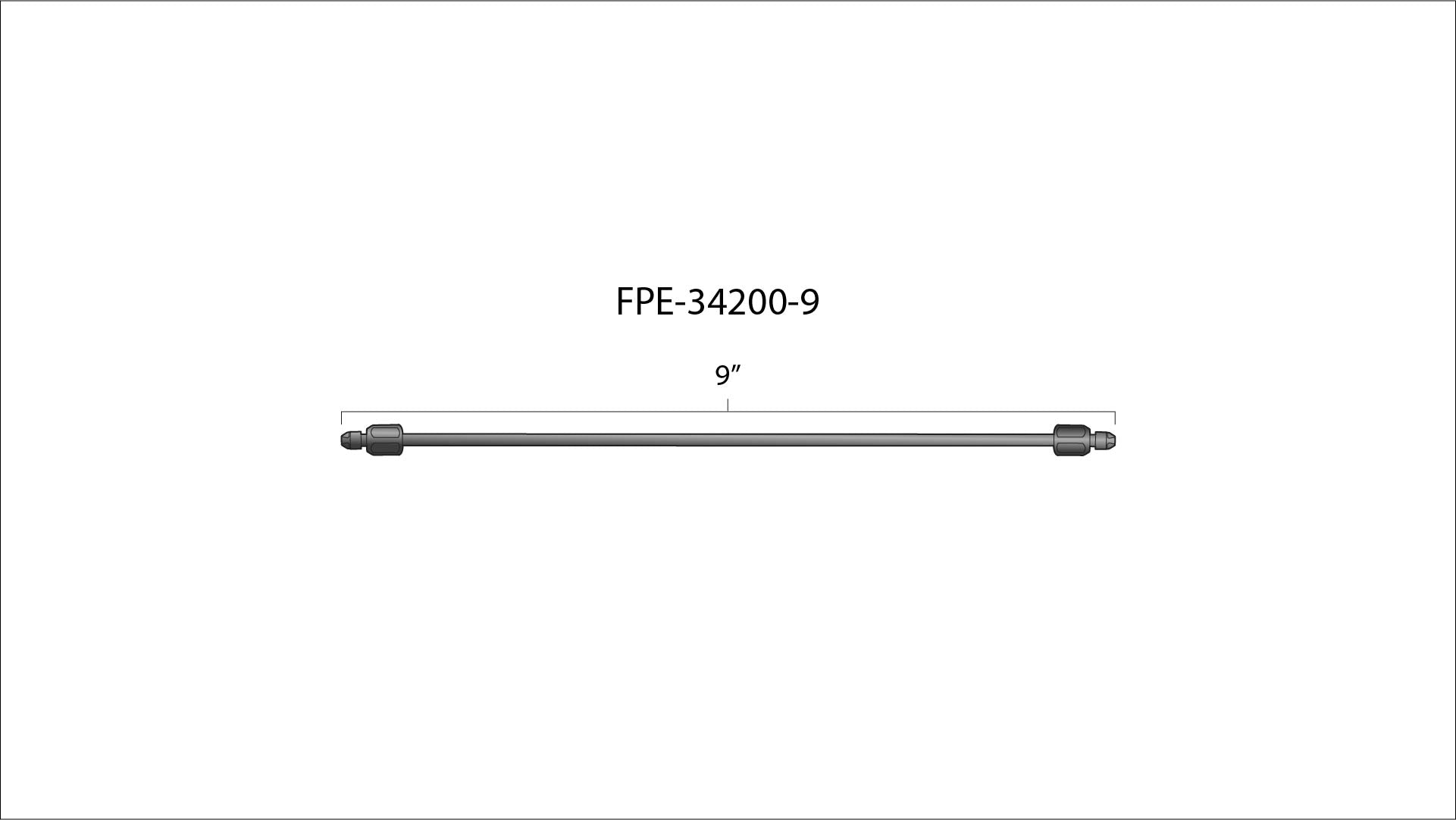 9 Inch High Pressure Fuel Line 8mm x 3.5mm Line M14 x 1.5 Nuts Fleece ...